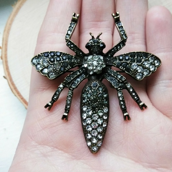 Jewelry | Sale Gothic Bee Brooch Pin Rhinestone Insect | Poshmark
